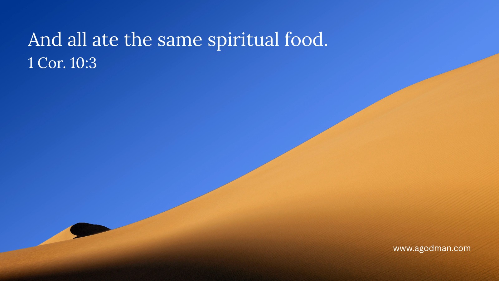 Eat and Drink Christ as our Spiritual Food for God's Building